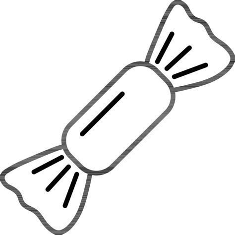 Black Line Art Illustration Of Candy Or Toffee Icon 24363137 Vector Art At Vecteezy