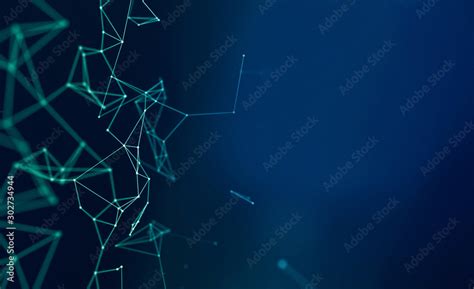 Abstract Geometric Plexus With Triangular Cells Connecting Dots