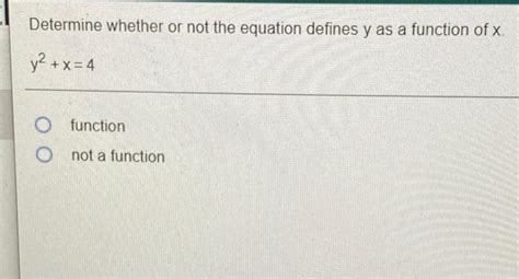 solved determine whether or not the equation defines y as a