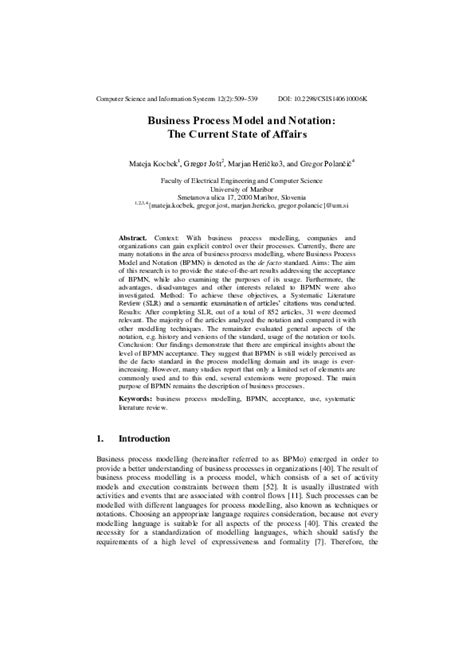 Pdf Business Process Model And Notation