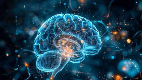 Illuminated Brain With Neural Networks Stock Illustration Illustration Of Mind Synapses