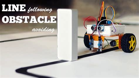 How to Make a Line Following Plus Obstacle Avoiding Robot Using Arduino || Arduino NANO Projects ...