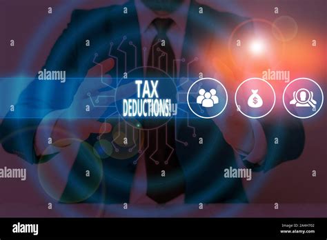 Text Sign Showing Tax Deductions Business Photo Text Reduction Income