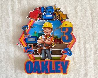 Bob The Builder Cake Topper Etsy UK