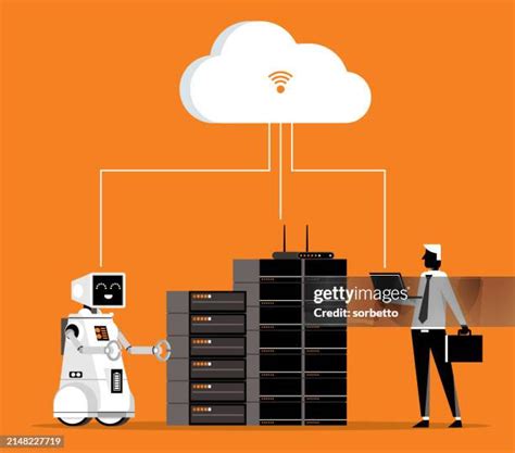 Cloud Computing Service Artificial Intelligence High Res Vector Graphic