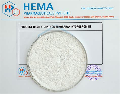 Dextromethorphan Hydrobromide Exporter Dextromethorphan Hydrobromide Manufacturer In Ankleshwar