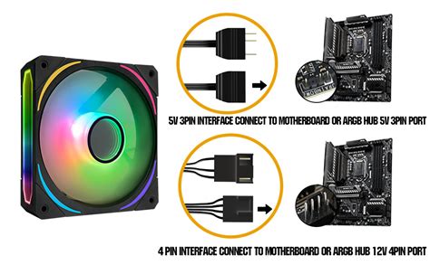Argb Fan 120mm Pwm Fan 1 Pack Pc Argb Fans Ha120 Series Pc Pwm Rgb Fans With 12v 4pin Pwm And