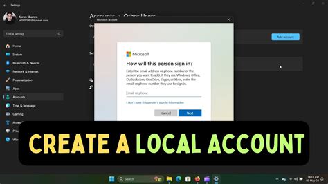 How To Create A Local Account In Windows YouTube