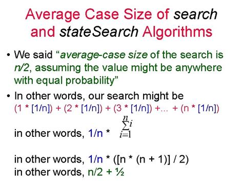 Complexity And Performance Binary Search Average Case Assume