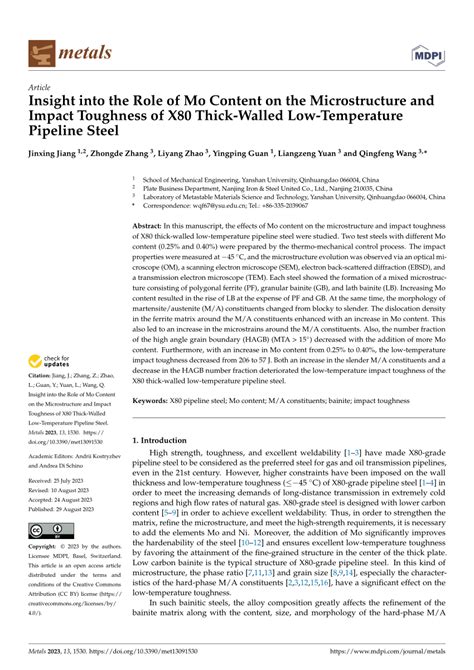 Pdf Insight Into The Role Of Mo Content On The Microstructure And