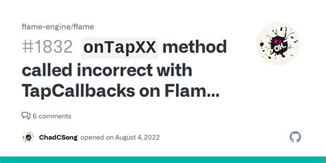 `ontapxx` method called incorrect with tapcallbacks on flame 1 2 0