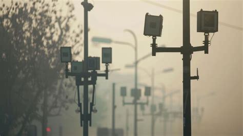 Premium Photo Pollution Sensors Dot The City Monitoring Air Quality
