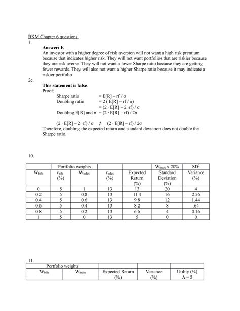 hw 2 answers to hw assignment 2 bkm chapter 6 questions 1 answer
