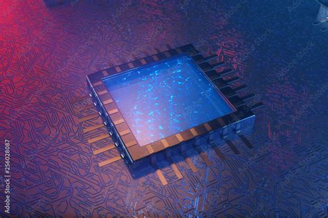 AI Artificial Intelligence Concept Machine Learning Central Computer Processors On The