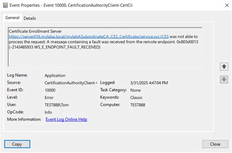 Non Domain Joined Computers Certificate Enrollment Web Service For Certificate Key Based Renewal