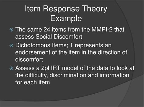 PPT Introduction To Item Response Theory PowerPoint Presentation Free Download ID 1273547