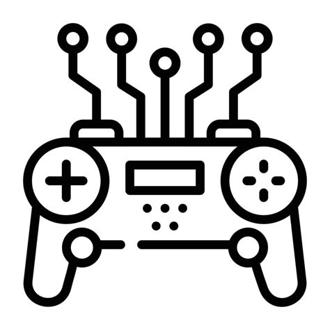 A Unique Linear Icon Of Network Automation 12192454 Vector Art At Vecteezy