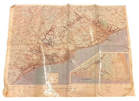 post ww2 british army dover shorncliffe training area mod 1970 map in