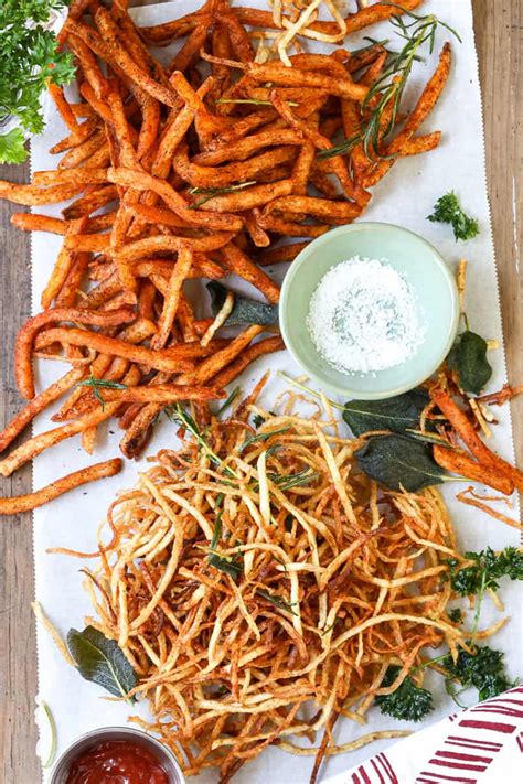Crispy Air Fryer Shoestring Fries And Deep Fry Option Savory Thoughts