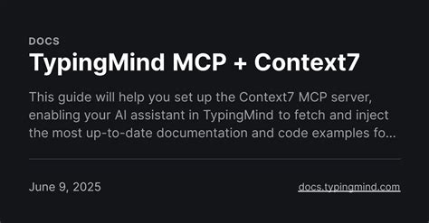 Typingmind Mcp Context7