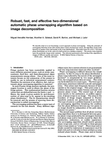 Pdf Robust Fast And Effective Two Dimensional Automatic Phase