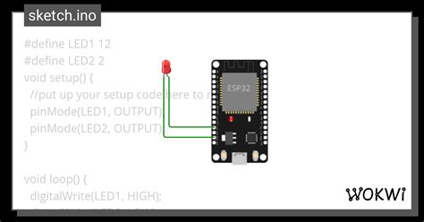 Led Bulb Wokwi Esp32 Stm32 Arduino Simulator