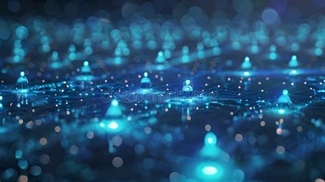 blue network grid illustrating connected data points and user icons stock footage video of