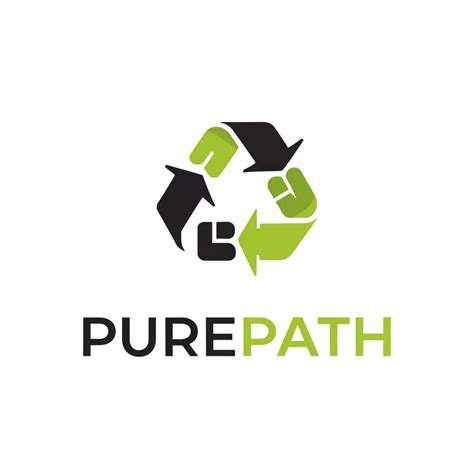 Logo Design For Purepath Green Recycle Symbol For Sustainable Events