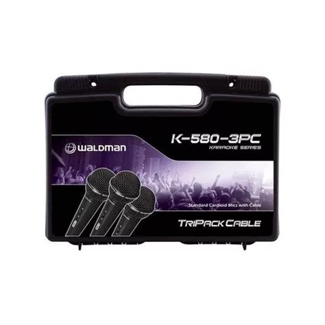 Kit Microfone Waldman Cadióide Stage K580 3 Peças Parcelamento Sem Juros
