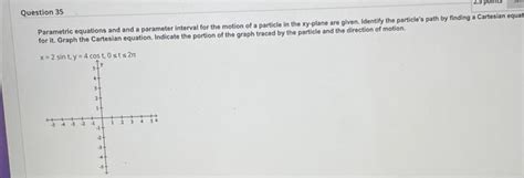 Solved Parametric Equations And And A Parameter Interval For Chegg
