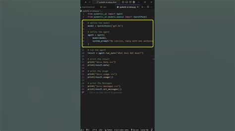 Create An Ai Agent With Pydanticai In Minutes Tutorial Howto Windows Pydanticai Ai Agent