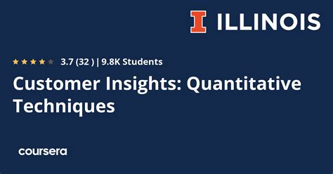 Customer Insights Quantitative Techniques Coursera