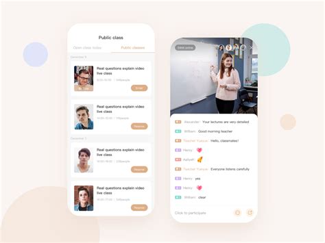 Live Class App Ui By Wangyishan On Dribbble