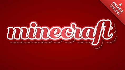 Minecraft 3d With Red Gradient Text Effect Generator