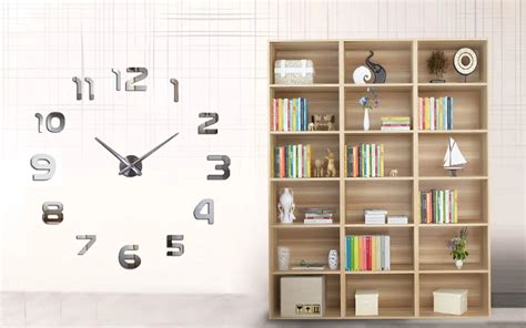 Reloj Pared большие настенные часы современный дизайн Зеркальная Наклейка для настенных часов
