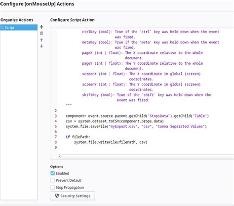Perspective Table Help Exporting To Excel Ignition Inductive