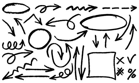 Premium Vector Doodle Sketch Style Of Hand Drawn Lines Arrows Circles And Curves Vector