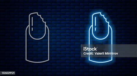 벽돌 벽 배경에 고립 된 빛나는 네온 라인 깨진 네일 아이콘 금이 손톱 벡터 0명에 대한 스톡 벡터 아트 및 기타 이미지 0명 개념 금이 간 Istock