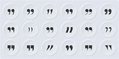 Premium Vector Set Of Quotation Mark Icon Double Comma Silhouette Signs Of Quote Icons Black