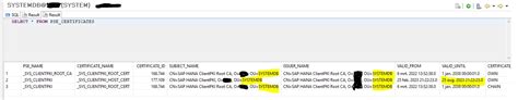 Hana Alert Id 130 Check Own Certificate Expiration Sap Community