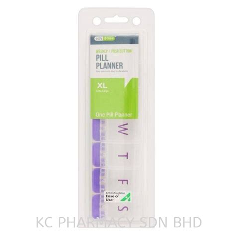 Ezy Dose Weekly Push Button Pill Planner Size Xl Kedah Malaysia Alor