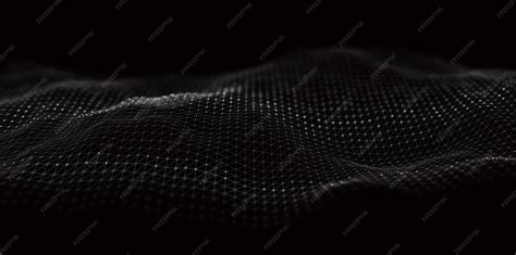 Premium Vector Abstract White Particle Background Flow Wave With Dot