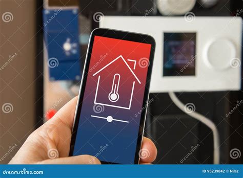 Control Smart Home Heating Stock Photo Image Of Monitoring