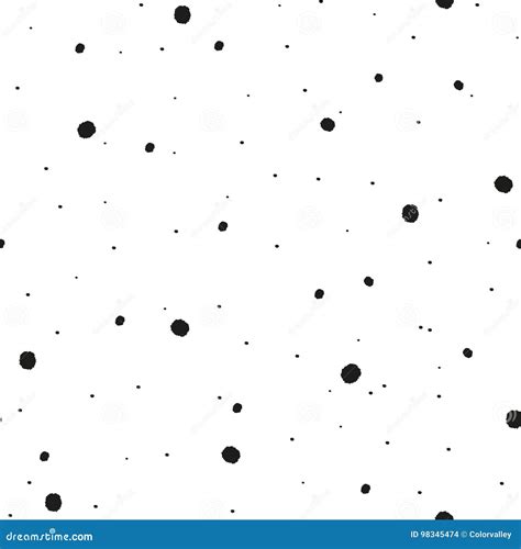 Dot Seamless Pattern Stock Vector Illustration Of Black 98345474