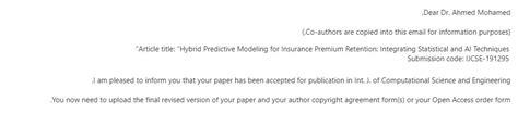 Ahmed Abdelreheem Khalil On Linkedin Research Ai Insurance Predictivemodeling
