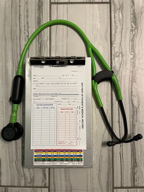 Ems Cpr Code Sheet Etsy
