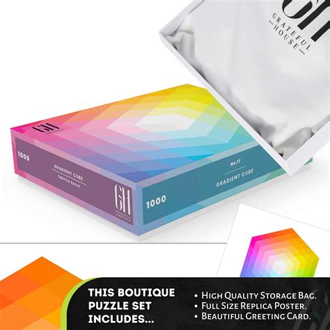 Gradient Cube By Sabrina Epton 1000 Piece Jigsaw Puzzle By Grateful