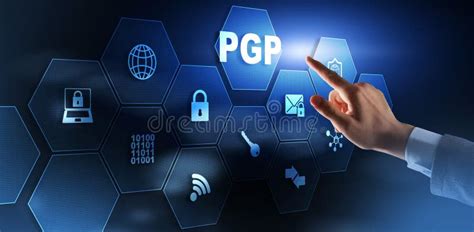 PGP Pretty Good Privacy Technology Encryption And Security Concept Stock Illustration