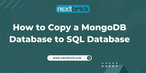 How To Copy A Mongodb Database To Sql Database