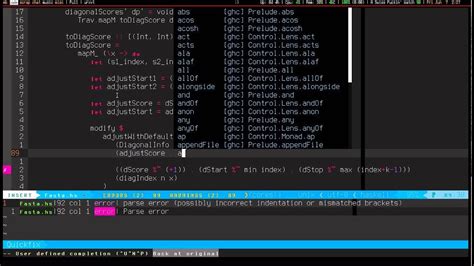 Haskell Live Coding Fasta Algorithm Part 7 Filtering The Diagonal